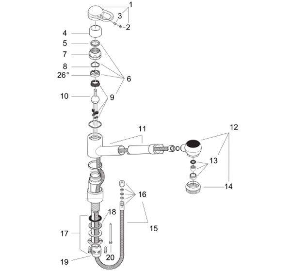 Hansgrohe Allegroh Satin Chrome Kitchen Mixer For Water Cylinders ...